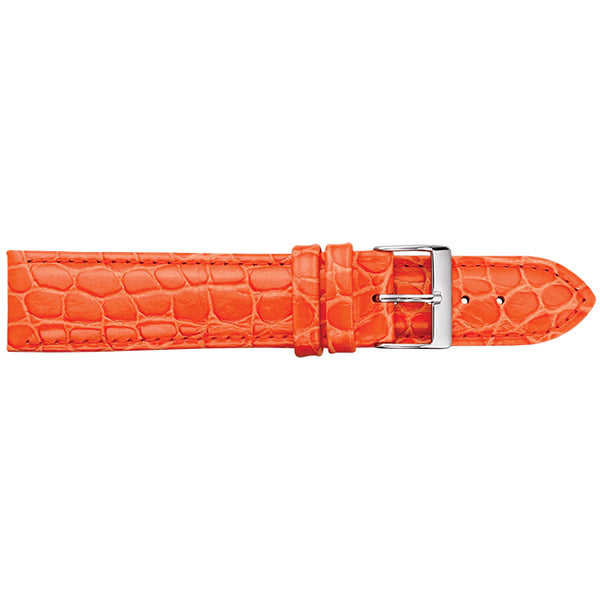 Croco Grain Watch Band, 22mm, Orange - JB-371.13.22 - Jules Borel & Co.